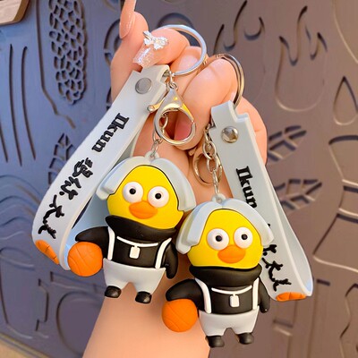 创意卡通ikun鸡你太美公仔爱坤钥匙扣书包挂件情侣网红小礼品