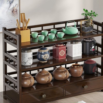 茶杯架子茶具茶器收纳架茶桌紫砂壶摆放架桌面上博古架小型置物架