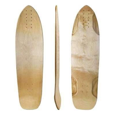 陆地冲浪滑板36inch硬岩枫木 长板陆冲速降全能板面尾翘中凹版型