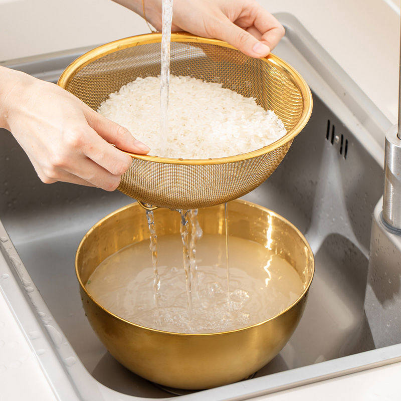 淘米神器不锈钢洗菜盆洗米筛洗菜篮水果沥水篮家用厨房漏滤水