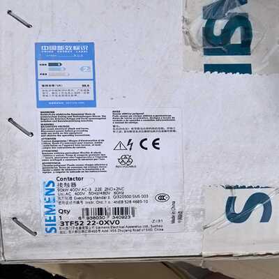 交流接触器3TF52 22-0XV0，线圈电压AC40~询价