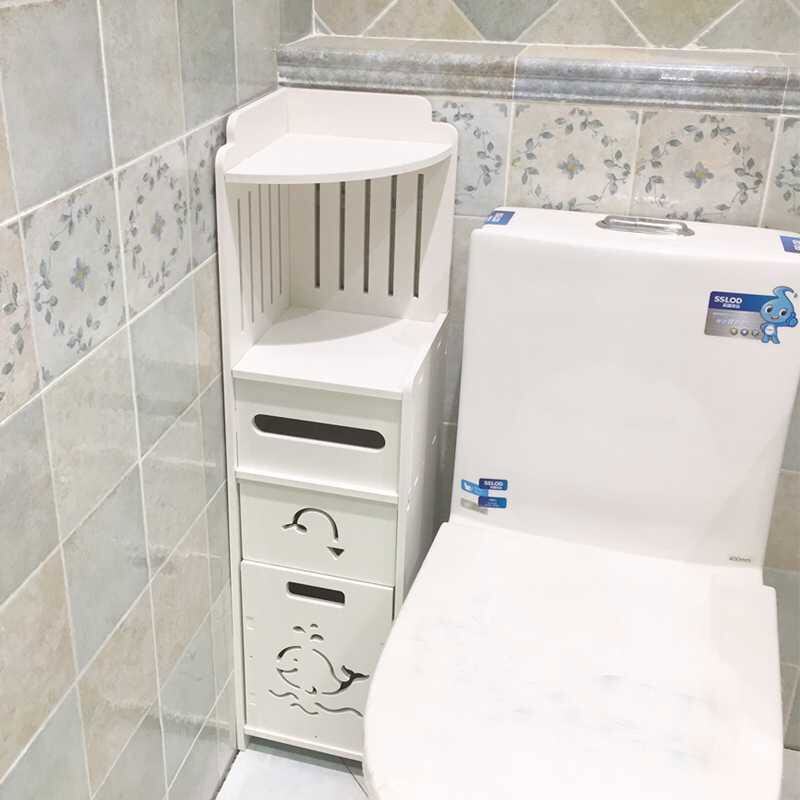 卫生间置物架落地厕所三角转角储物收纳柜夹缝角柜防水马桶边