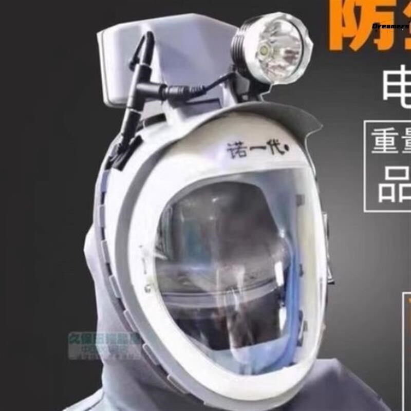 诺一代款防尘面罩电动送风收割水I稻全封闭收割机头戴厂家