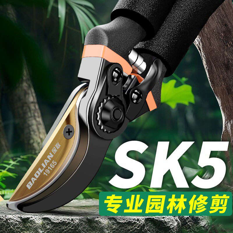 保联sk5园艺剪修剪枝果树枝剪子专用花艺修枝园林摘水果锋利剪刀