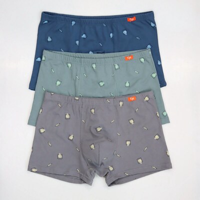 2条价 CYN创雅诺百分百纯棉男内裤84057全棉天然透气吸湿男平角裤