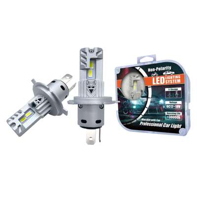 新款LED汽车大灯H4H79005H11H3带风扇直插款P43TH1汽车灯