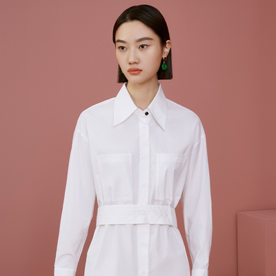 【廖廖粉丝专享】诗语衬衫女士女士收腰