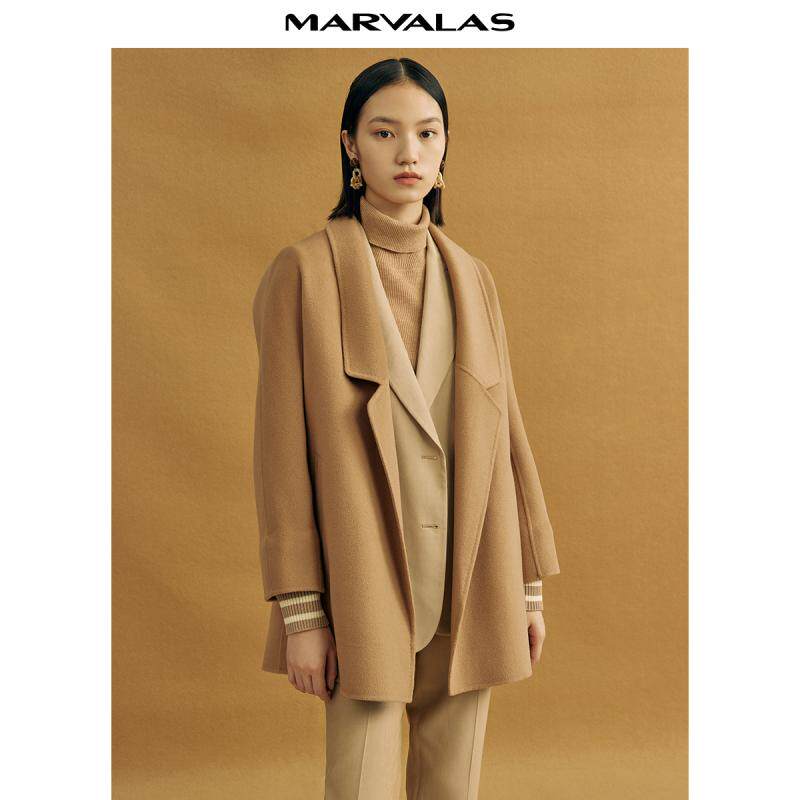 【达人专属】呢子大衣女中长款2024冬季新品宽松简约M430151