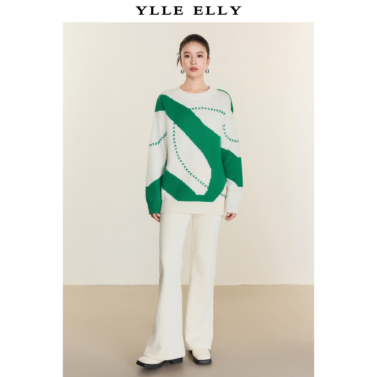 【粉丝专属】YLLE ELLY毛针织衫冬休闲慵懒风短款毛衣