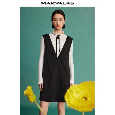 曼德诗通勤连衣裙聚酯纤维