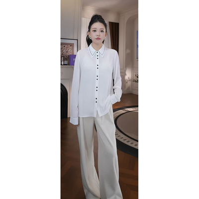 【廖廖粉丝专属】【专柜同款】曼德诗设计款纯色衬衫