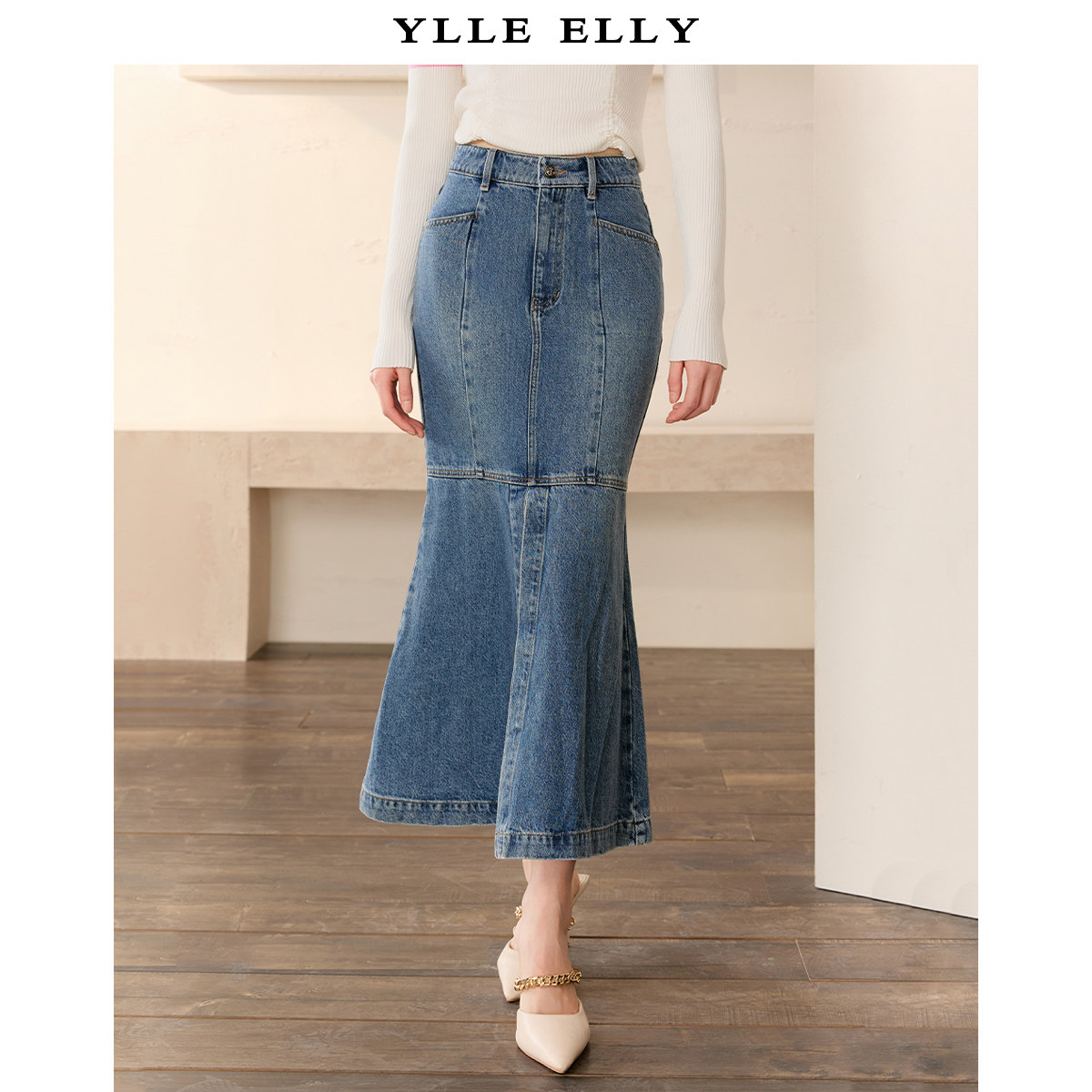 【粉丝专属】ylleelly优雅气质半身裙女夏高腰显