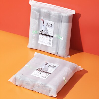 4095.家用高品质加厚垃圾袋.带绳自动收口塑料袋 大号手提4卷60个