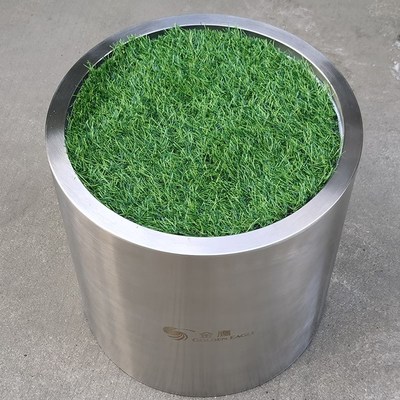 空调接水桶 草坪 商场假草渗水 盛水 沥水桶 圆形 拉丝 防水 LOGO