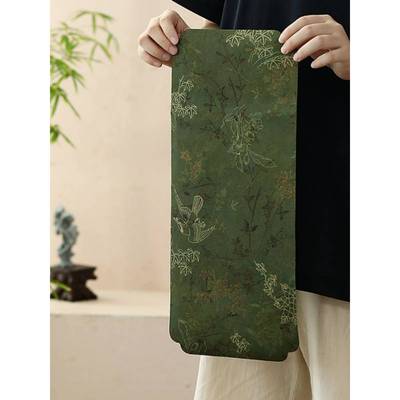 新中式双面茶席春祥干泡席桌旗中国风茶桌垫壶垫茶道配件