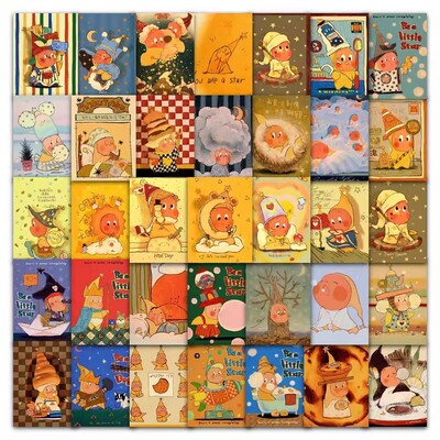 星星人贴纸TwinkleTwinkle卡通可爱图案PPMT手机壳笔记本行李箱水杯儿童玩具桌面装饰防水标签自粘不干胶贴画