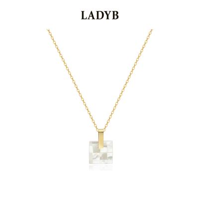 LADYB天然贝母项链精致高保色