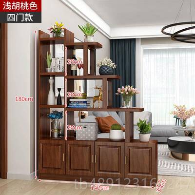 正品2023轻木年新款奢玄关柜隔断置发物架沙旁装饰柜客厅实储物柜