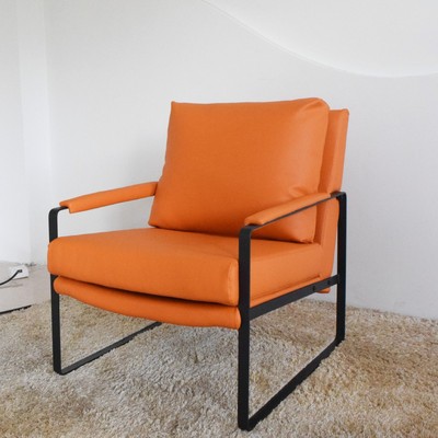 意美家北欧懒人沙发轻奢售楼单人铁架休闲椅子阳台客厅极简沙发