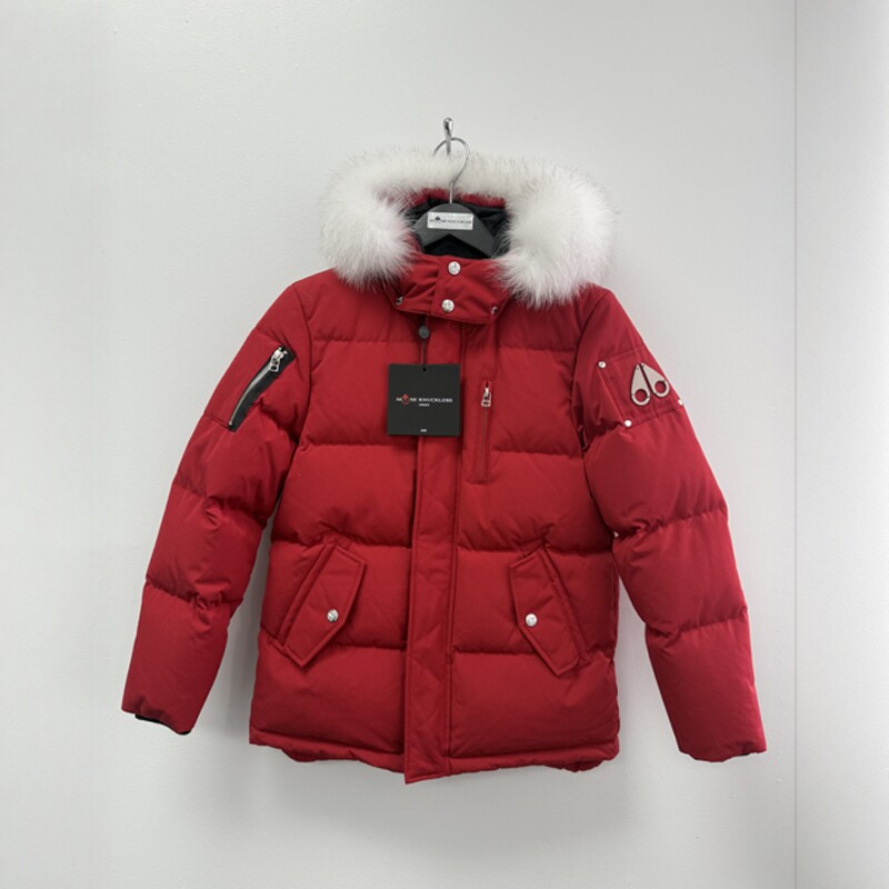 Moose Knuckles 大童 Unisex 3Q red/white 红色白毛 M