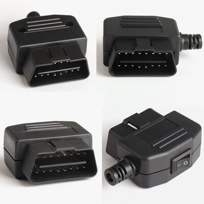 汽车OBD2公头外壳连接器 OBD插头+外壳+螺丝 J1962M  无出线口