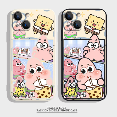 华为MATE80苹果17可爱14PLUS适用16e软iPhone13创意红米K90PROMAX冠军OPPORENO15手机壳12p奶茶派大星真我V70