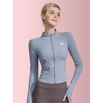 美国NOMALO外套跑步立领服长袖运动速干衣显瘦服女瑜伽修身健身美