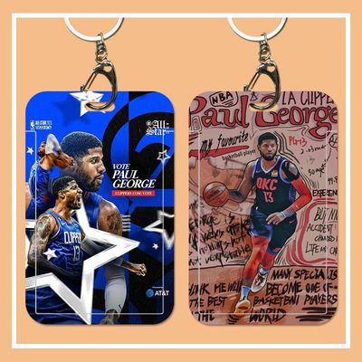 保罗乔治饭卡套定制学生校园卡校牌水卡公交卡身份证保护套带挂绳带挂绳校牌定制工厂牌电梯钥匙扣卡套一体