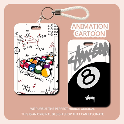 台球涂鸦学生证件套食堂饭卡胸牌卡套校园卡门禁卡保护壳工可定制