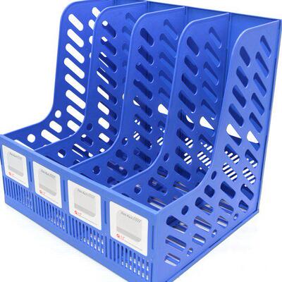 富强四格文件栏型号 FQA648塑料文件架A4四档组合资料整理架包邮