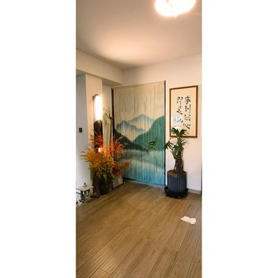 安朵手作新中式山水挂毯玄关北欧手工艺术背景墙波西米亚民宿软装