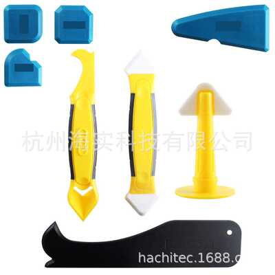 美缝工具玻璃胶刮板铲胶器阴阳角塑料刮板8件套sealant scraper