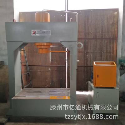 200吨双柱框架龙门液压机点动校直松手即回操作200T油压机