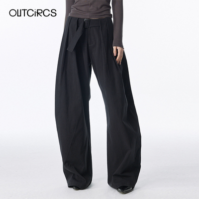 OUCTiRCS男女同款腰带多折茧型裤