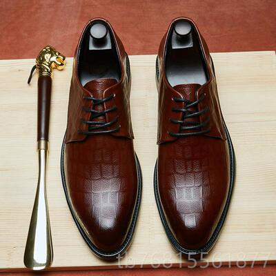 正品商流务休闲鞋男真皮皮版英伦潮男士皮韩鞋秋季透气正装内增高