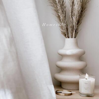 Homeside素烧圈圈花瓶ins北欧陶瓷斑点水培花器侘寂软装家居摆饰