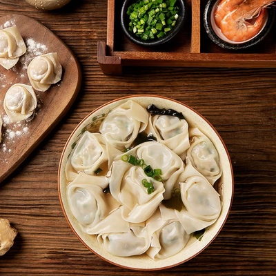 青岛海鲜馄饨组合营养早餐海味美
