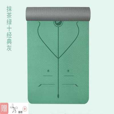 双色tpe瑜伽垫加长女生专业健身垫 军体绿新仰卧起坐训练垫子
