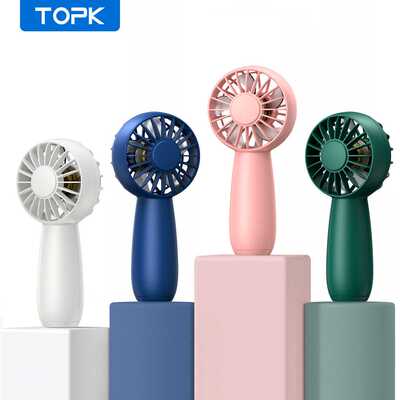 TOPK K20新款私模迷你手持小风扇无刷电机Type C户外小电风扇手持