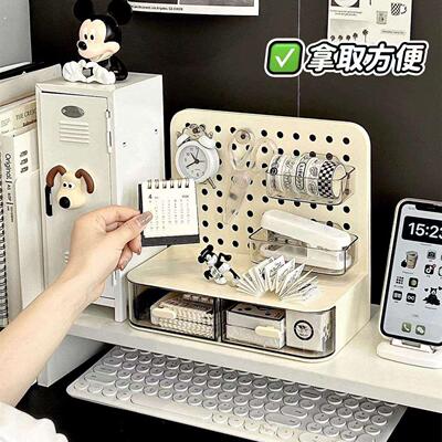 吃谷人桌面收纳盒谷子小痛柜吧唧展示支架桌面抽屉小卡收纳展示盒