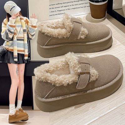 Andrew Kangaroo正品安德鲁袋鼠两穿厚底毛毛雪地靴明星代言GGX