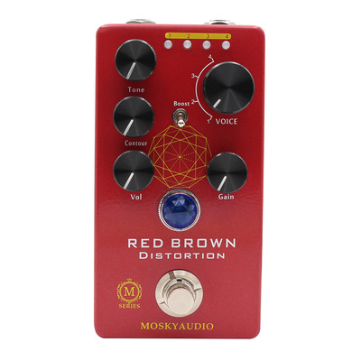 MOSKYAUDIO M系列 RED BROWN 吉他效果器 失真效果器 厂家