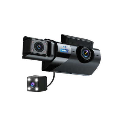 3-camera high-definition 1080p G-Sensor car dashboard DVR