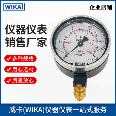 德国WIKA压力表213.40.063 测量精密工业通用波登管压力表
