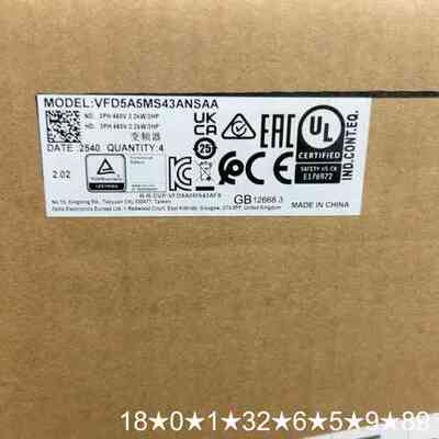 变频器VFD5A5MS43ANSAA，4台，三相
