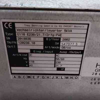 TEBEVERT G110 E230/21.7/2rg-PW