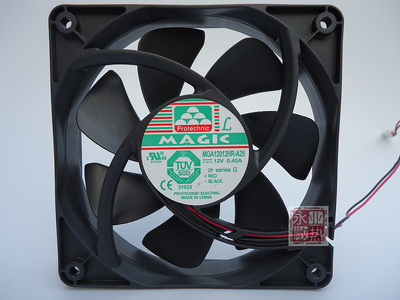 原装永立MAGIC MGA12012HR-A25 12v 0.45A 12025 两线散热风扇