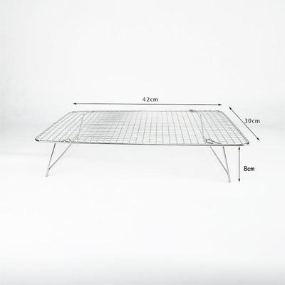 新款烘焙工具304不锈钢三层面包饼干晾网可折叠戚风倒扣蛋糕架子