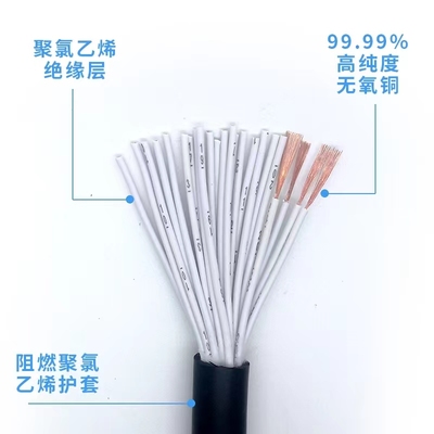 铜线屏蔽讯号线1.5kvvrp7 8 w10 12芯0.5 0.75 1 2.5平方控制电缆