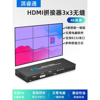HDMI Splicer 1合4出高清视频屏幕分割屏幕控制器分割屏幕液晶电